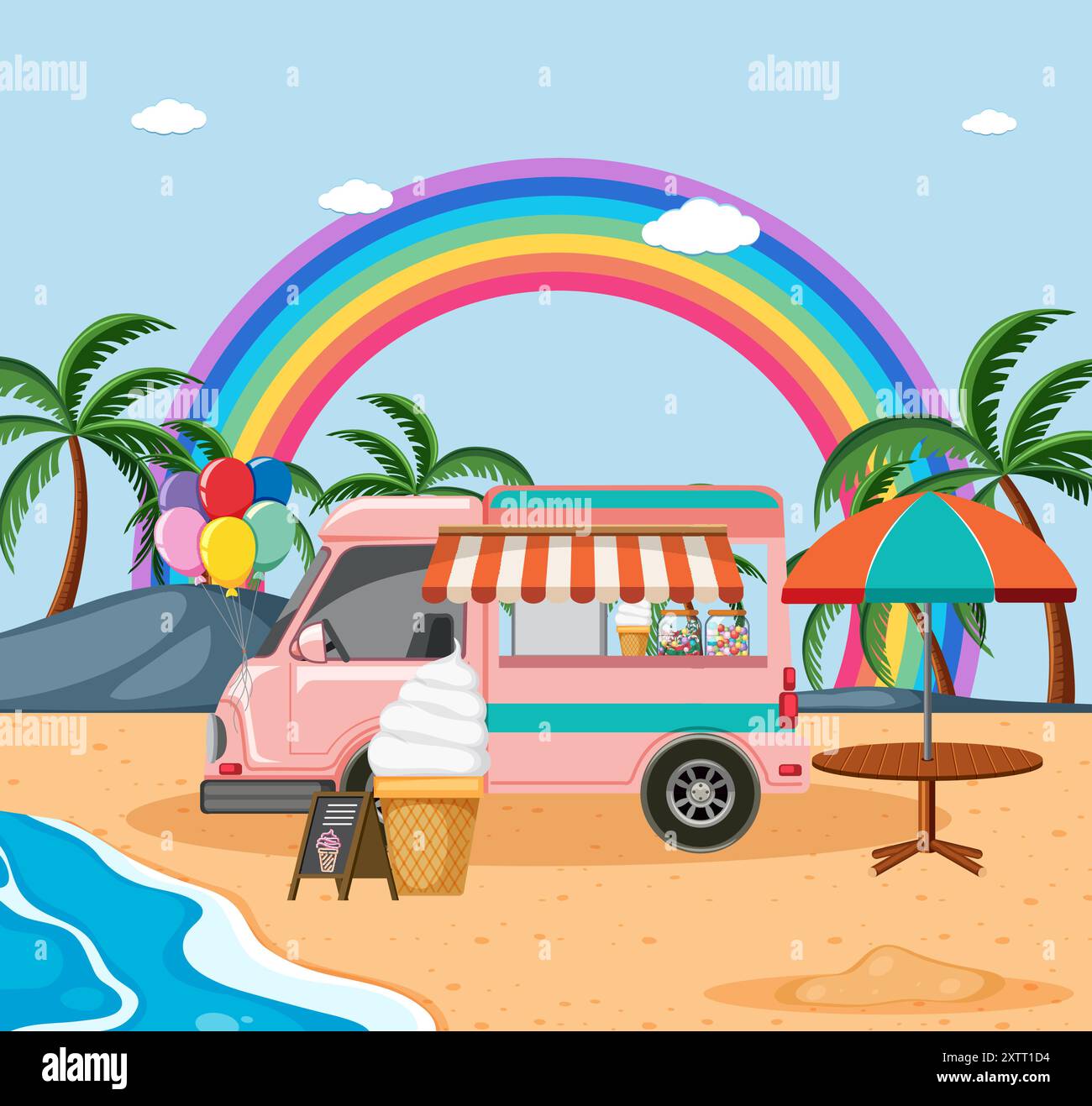Sunny coastal Stock Vector Images - Alamy