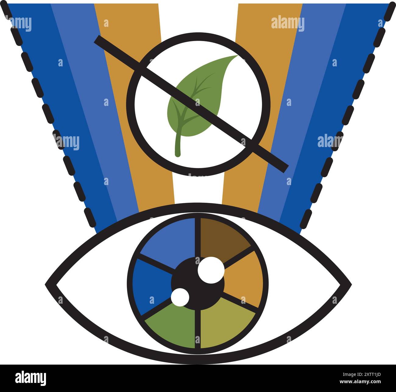 eye with colour blindness Stock Vector Image & Art - Alamy