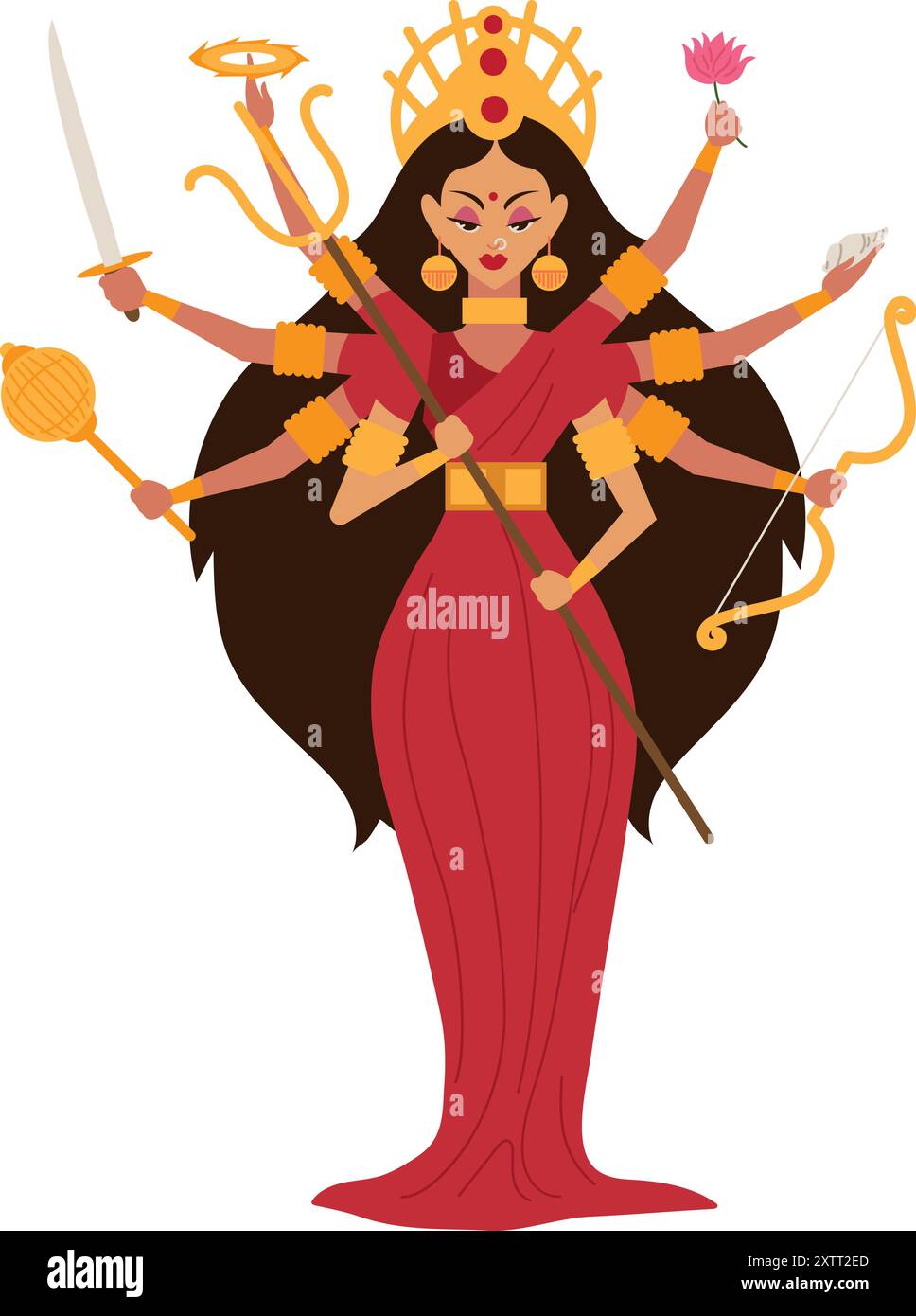hindu goddess durga Stock Vector Image & Art - Alamy