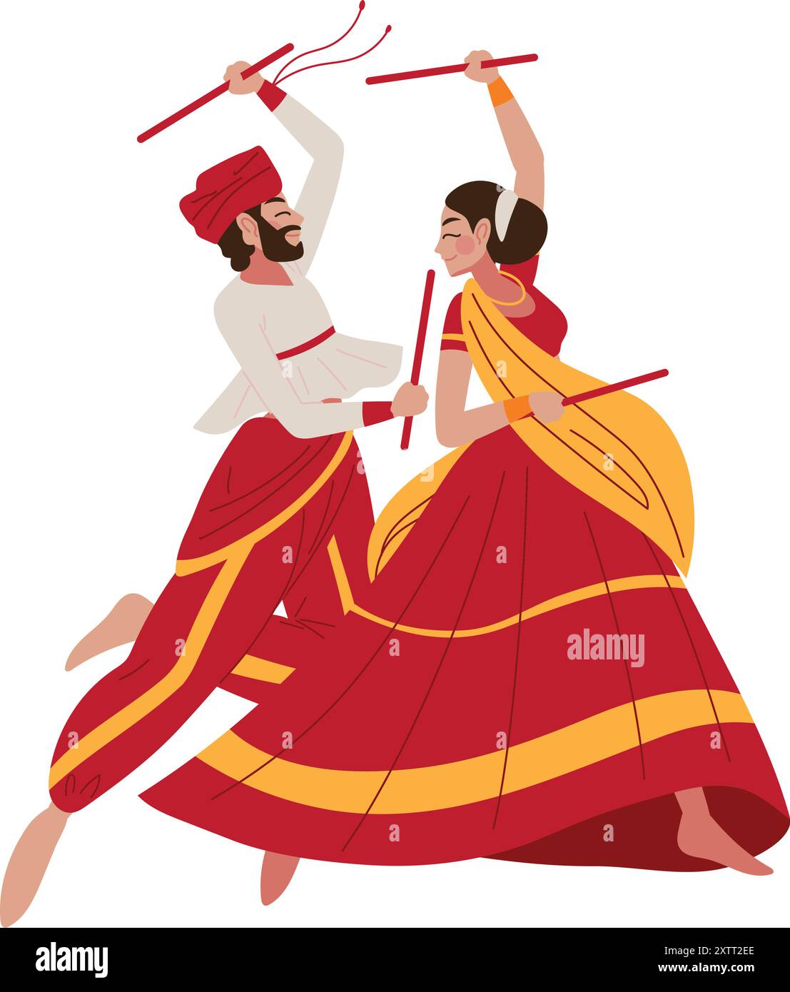 Indian couple dancing Stock Vector Images - Alamy