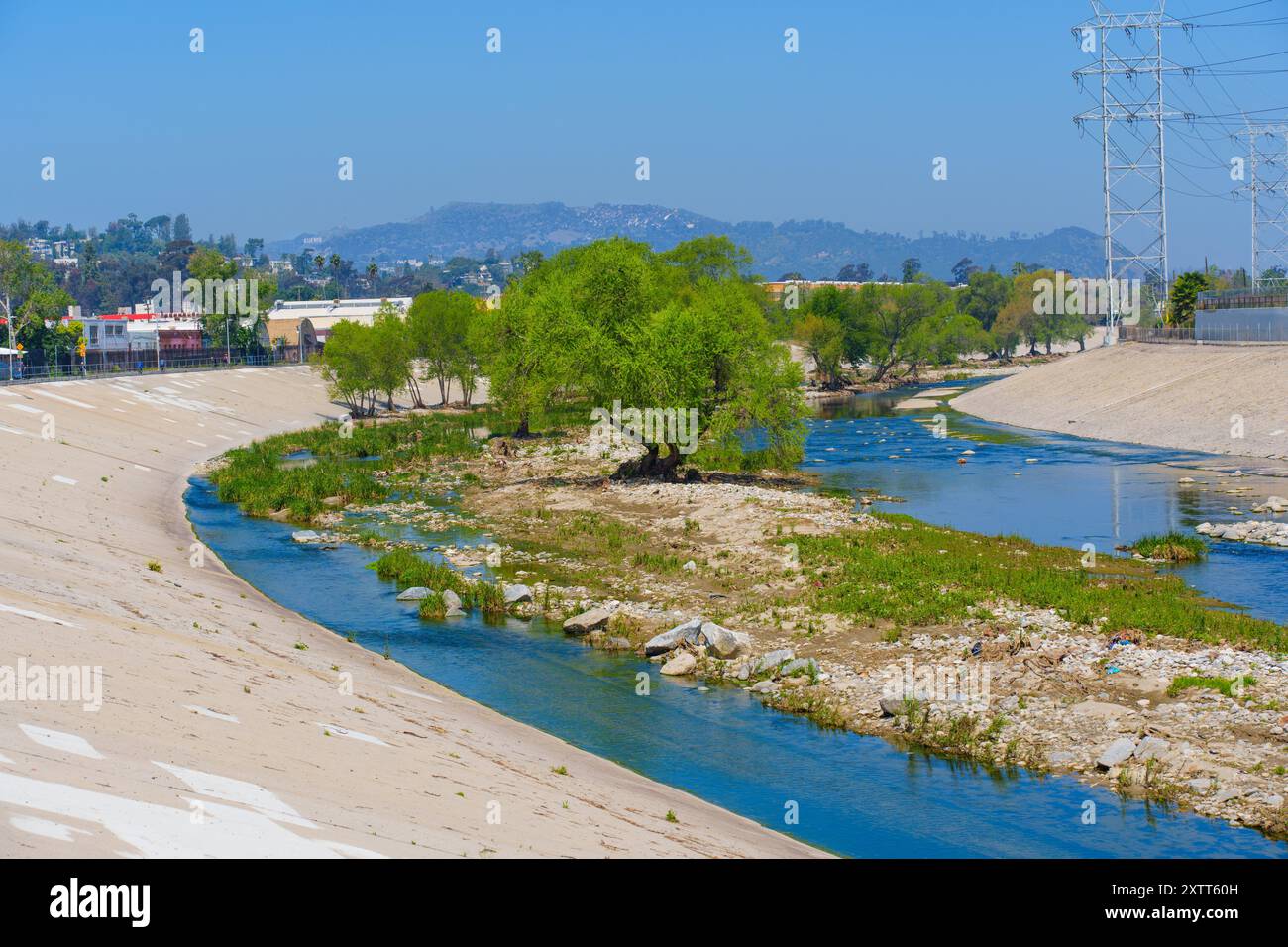Los Angeles, California - April 21, 2024: Los Angeles River featuring ...