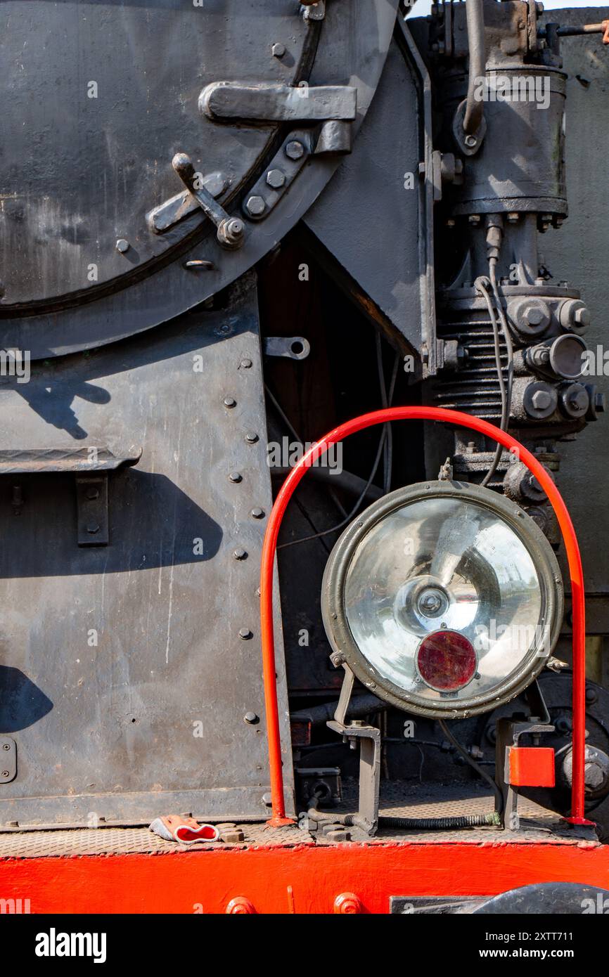 Details of an old rusty steam train head lamp Stock Photo - Alamy