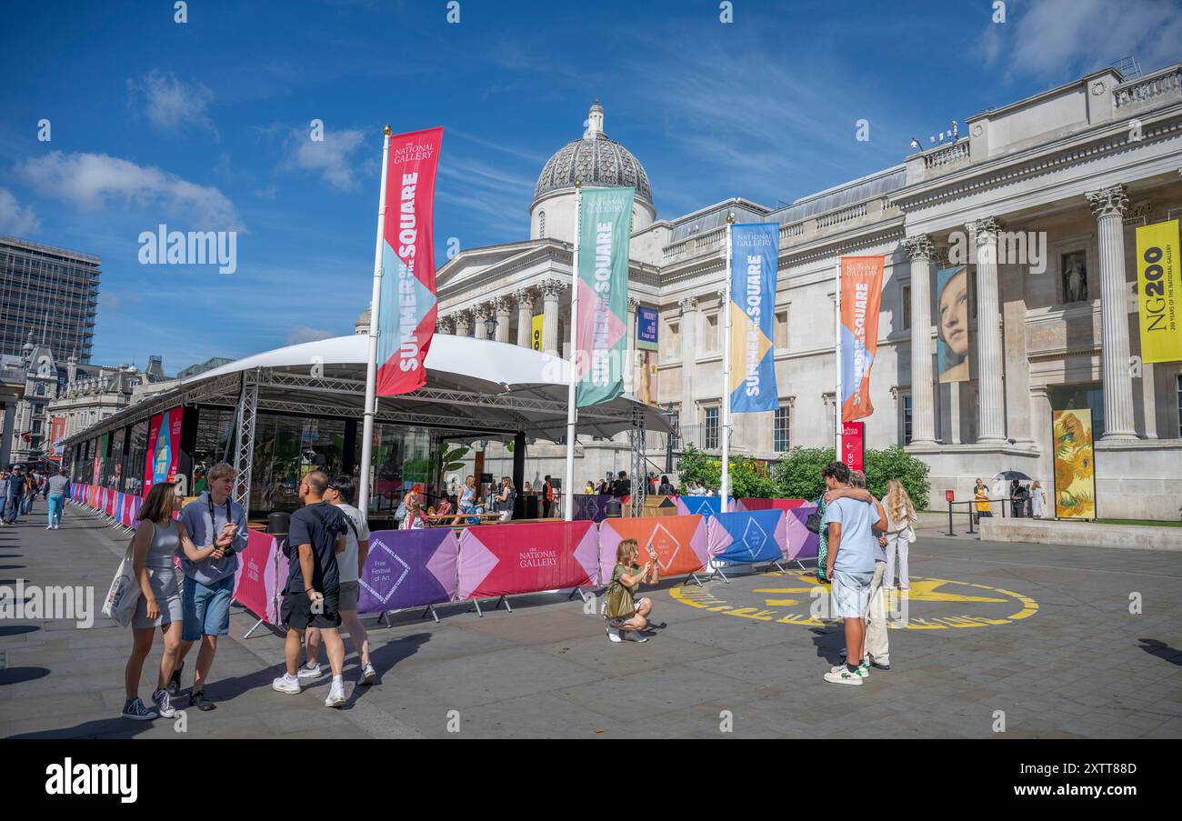 15 August 2024. Summer on the Square events outside The National ...