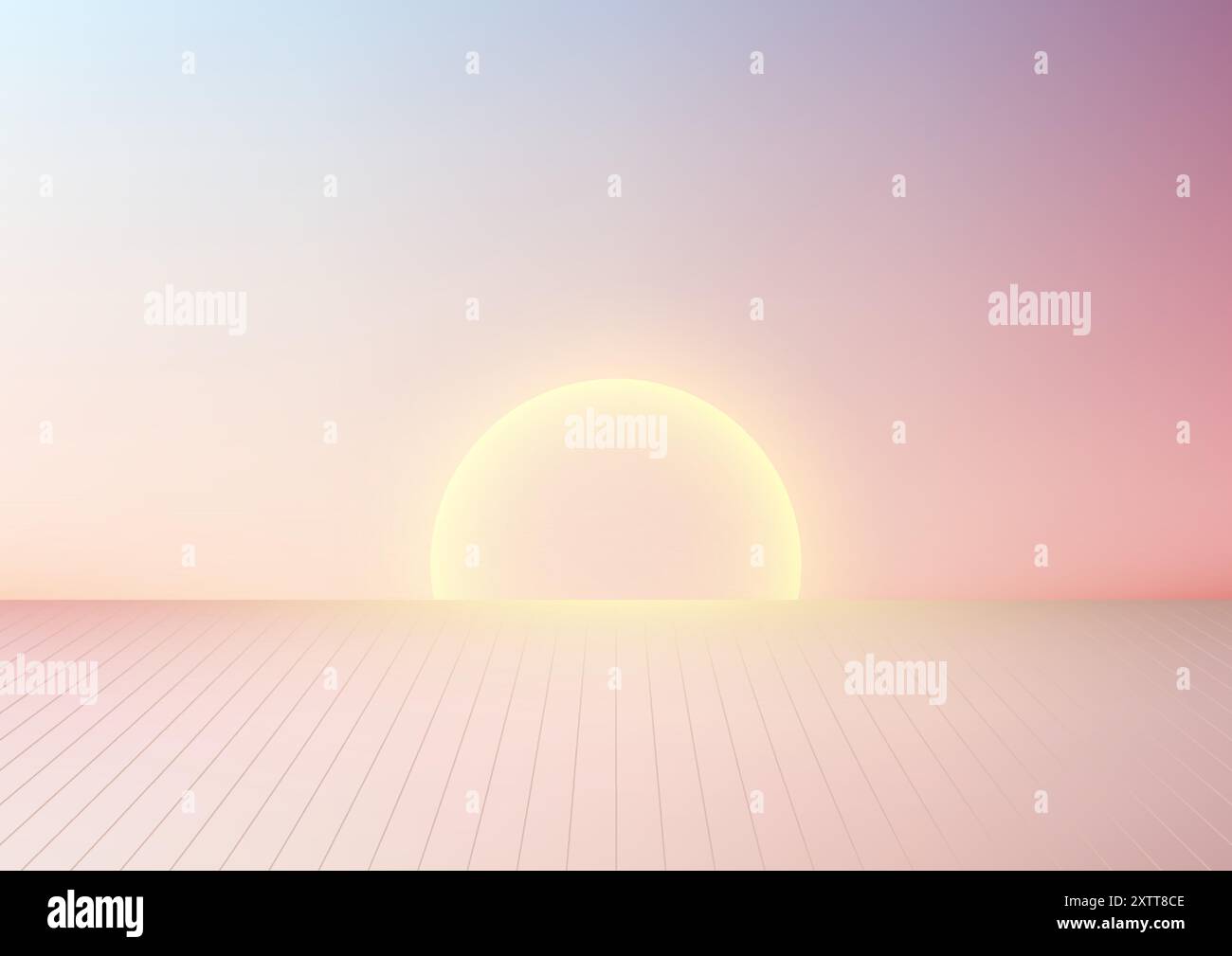 Ethereal Sunrise with Soft Gradient Sky and Yellow Glow, Tranquil ...