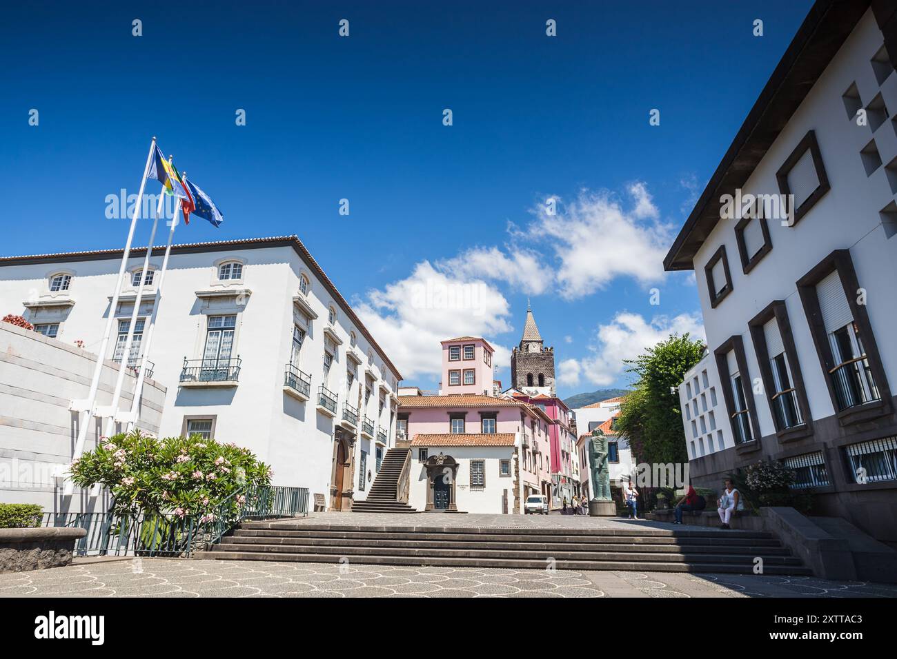 The Legislative Assembly of Madeira & Funchal Cathedral pictured under ...