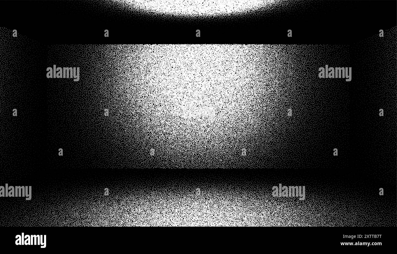 Abstract dark room with lights in retro dotwork style Stock Vector ...