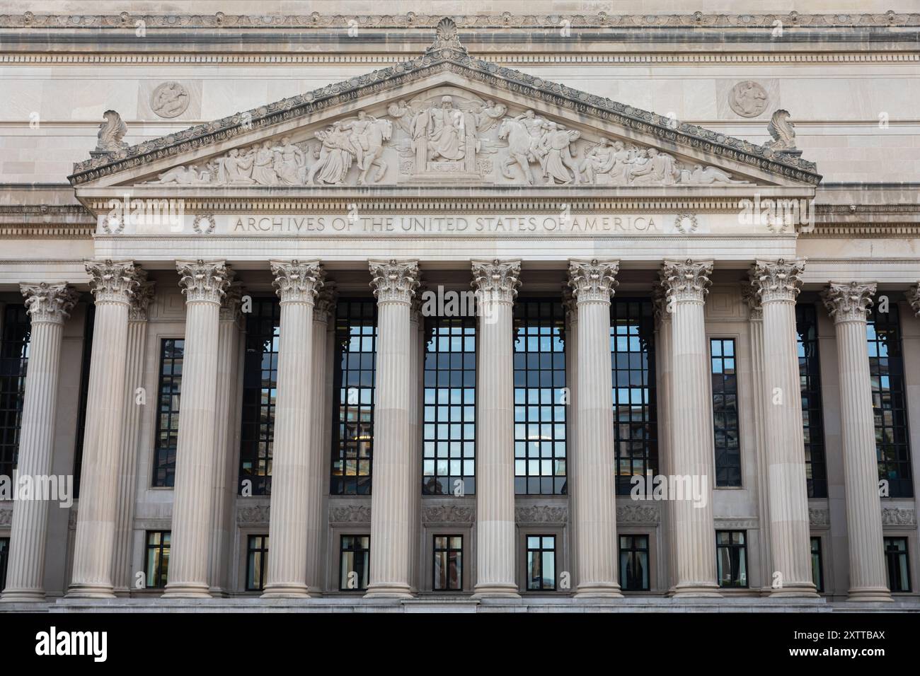 Washington DC, USA - Oct. 12, 2022: Archives of the United States of ...
