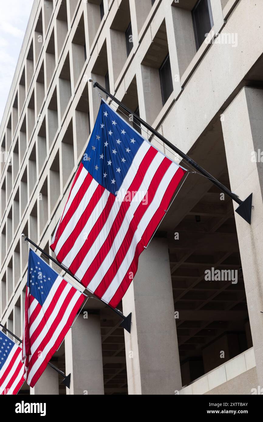 Washington DC, USA - Oct. 12, 2022: Imposing facade of the J. Edgar ...