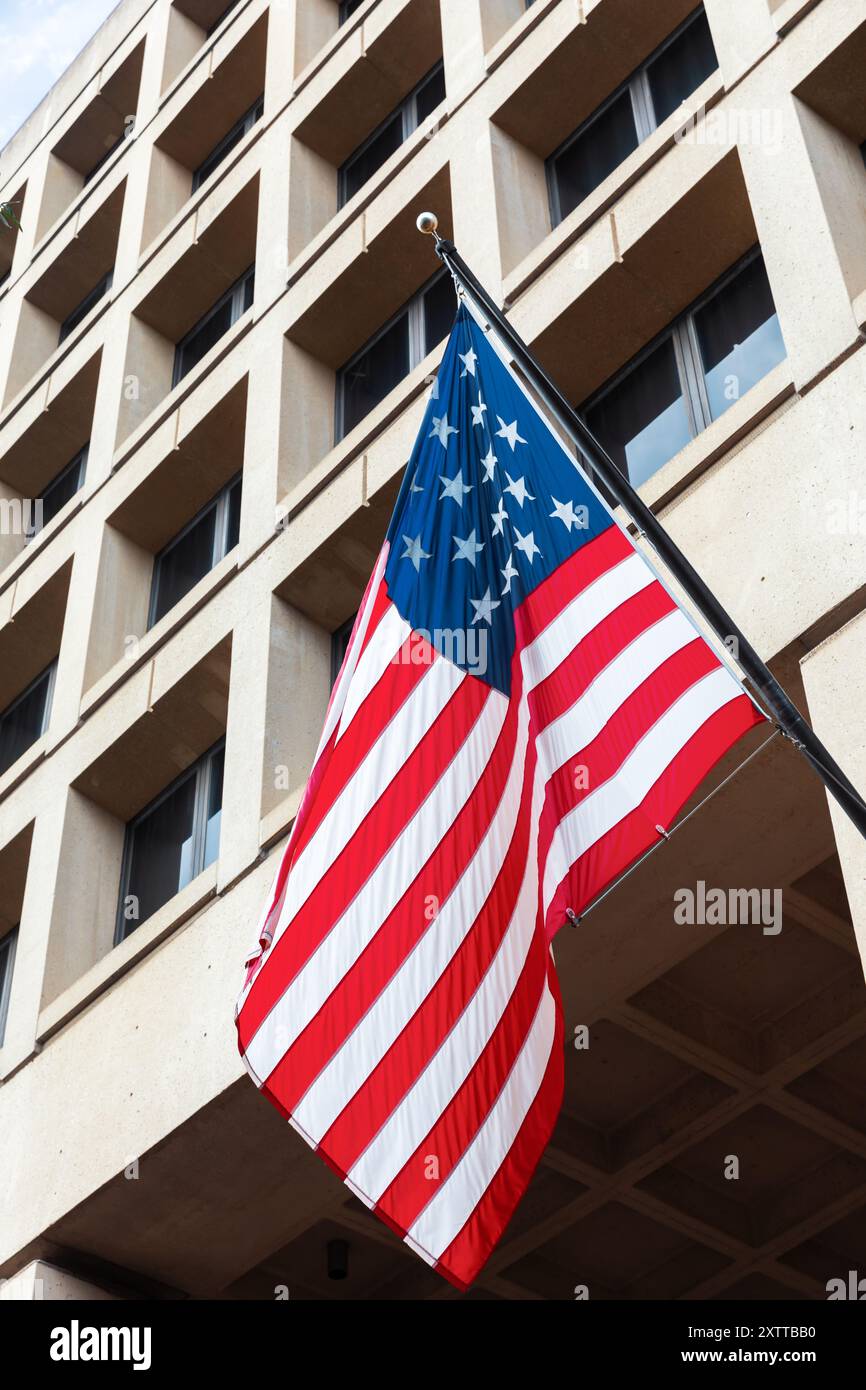 Washington DC, USA - Oct. 12, 2022: Imposing facade of the J. Edgar ...