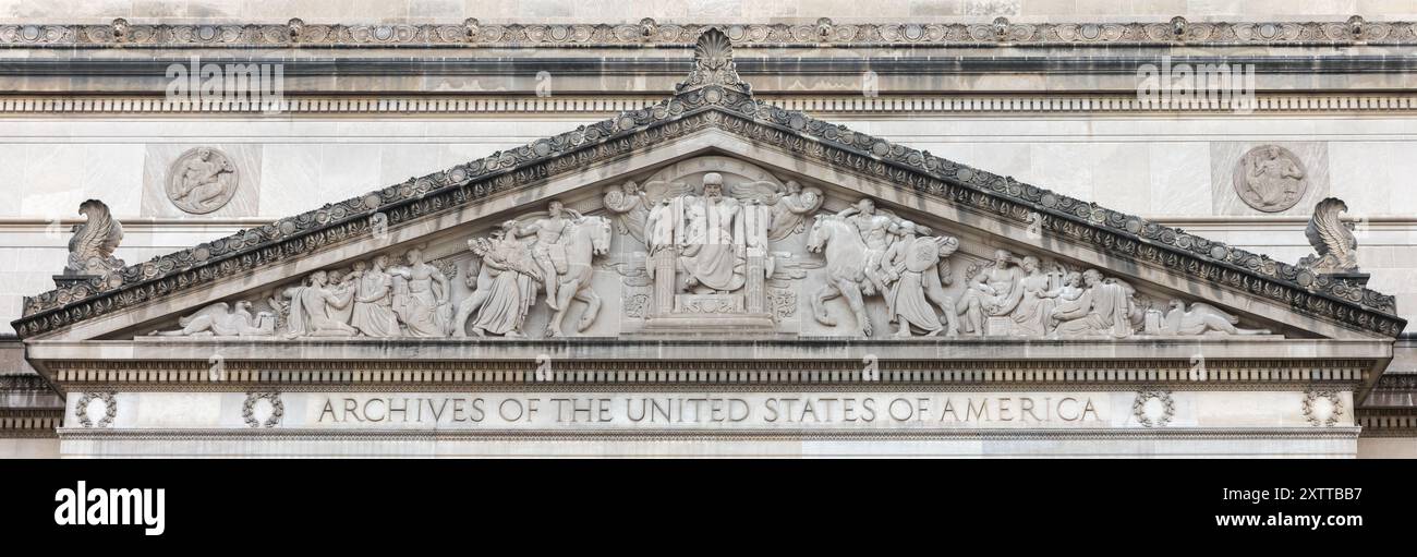 Washington DC, USA - Oct. 12, 2022: Archives of the United States of ...