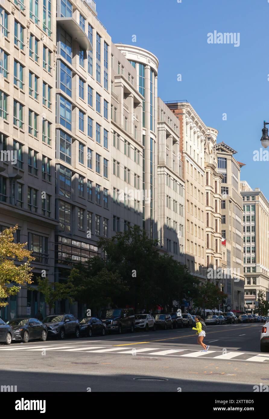 Washington DC, USA - Oct. 10, 2022: Busy street in Washington D.C ...