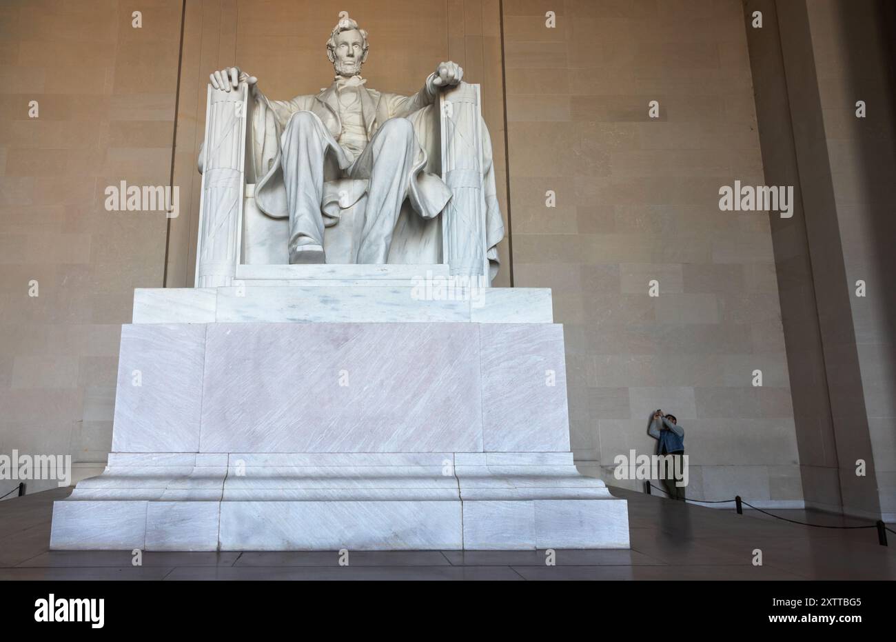 Washington DC, USA - Oct. 10, 2022: The Lincoln Memorial, a solemn ...