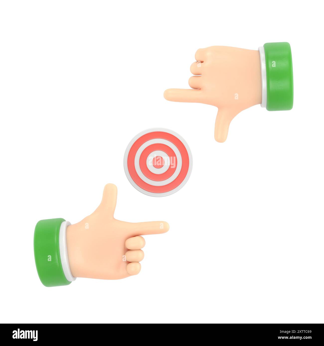 Cartoon Gesture Icon Mockup.Businessman hands forming a frame and focus ...