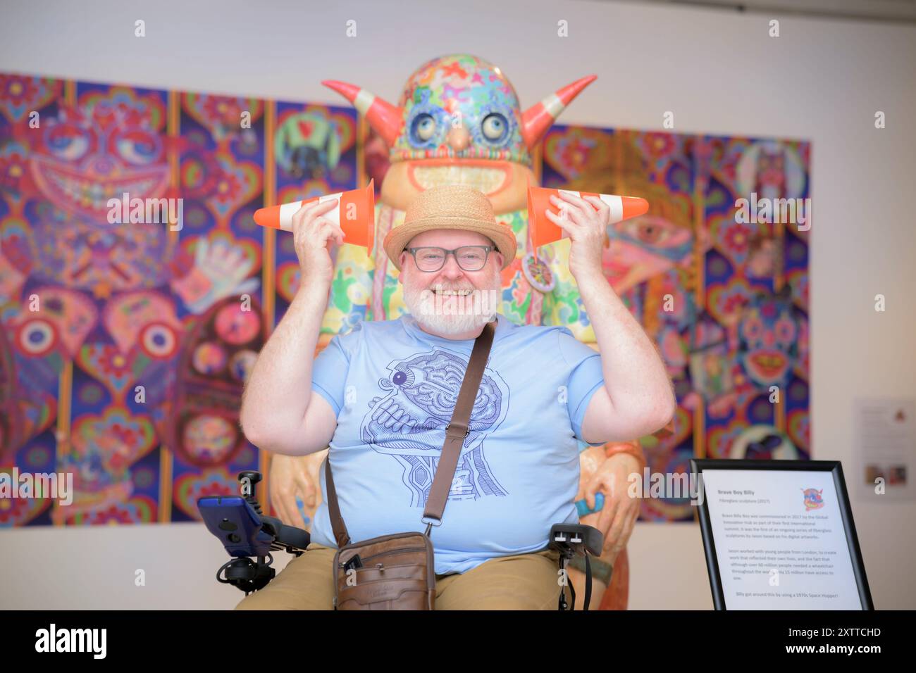 Artist Jason Wilsher-Mills, posing next to his Jason and his Argonats ...