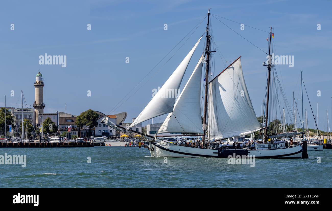 PORT WARNEMÜNDE, GERMANY - AUGUST 11: Sailing vessel "Engelina" is ...