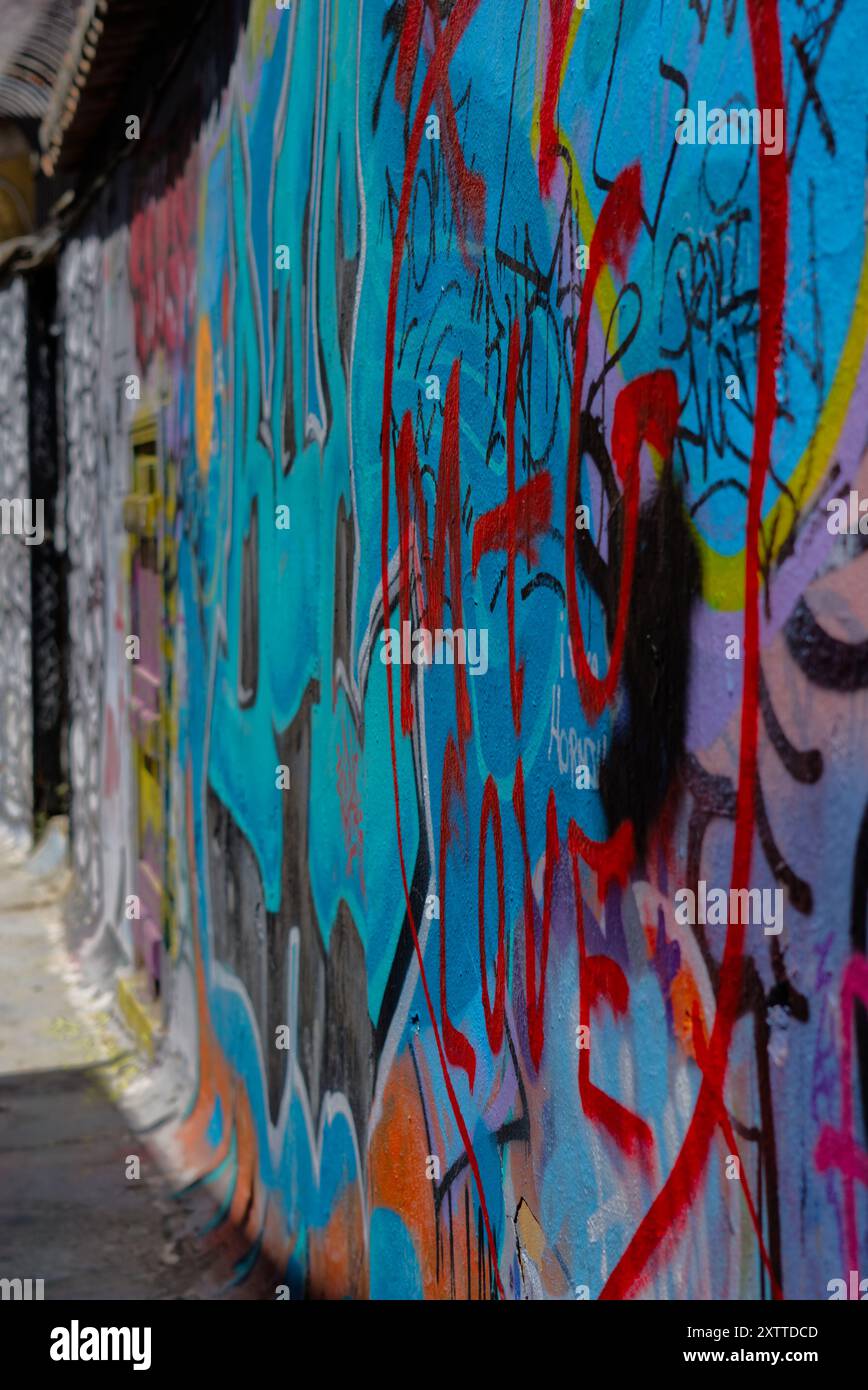 colorful graphity on a house wall Stock Photo - Alamy