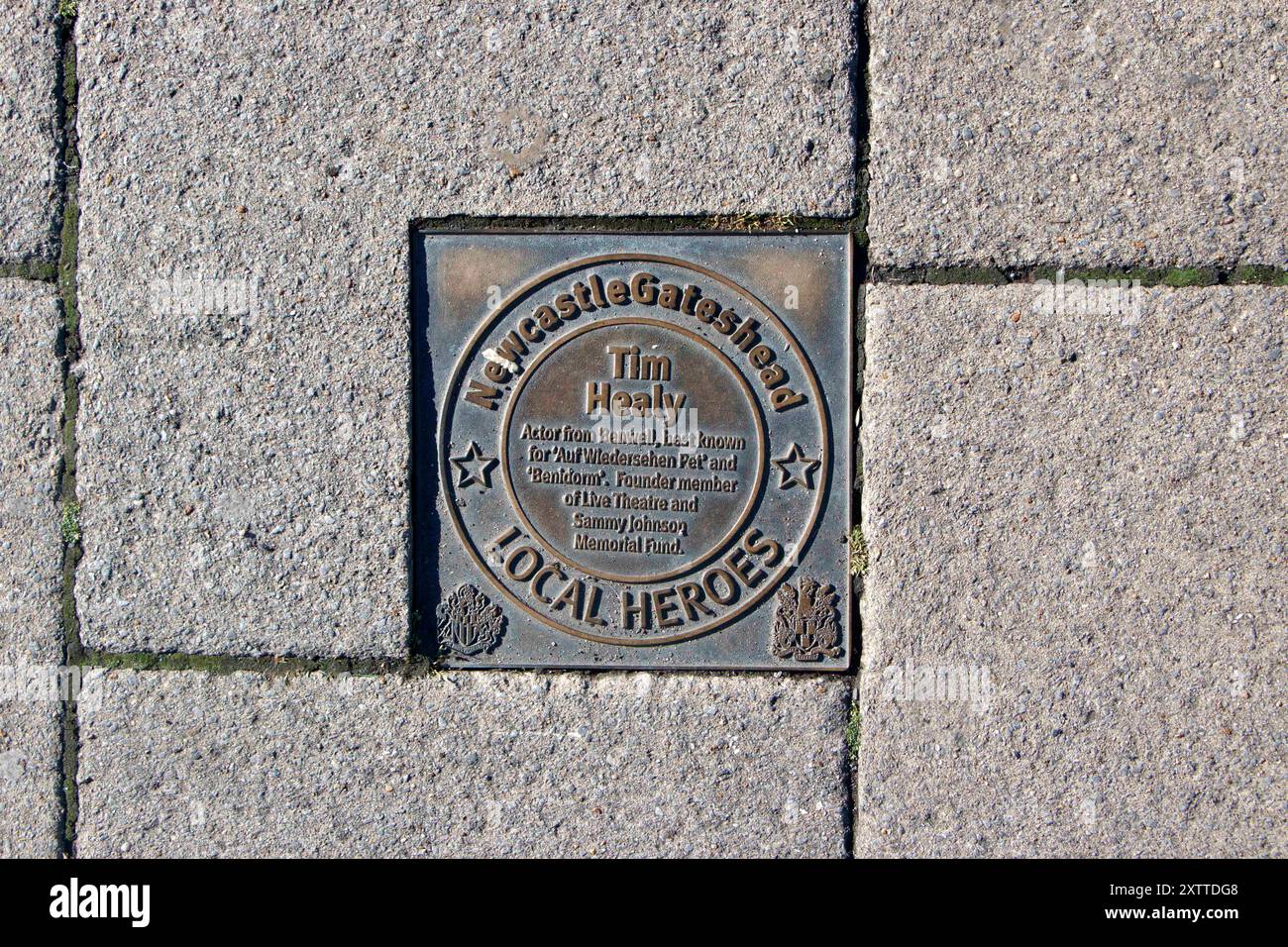 brass plaques to famous local heroes tim healey actor set in the ...