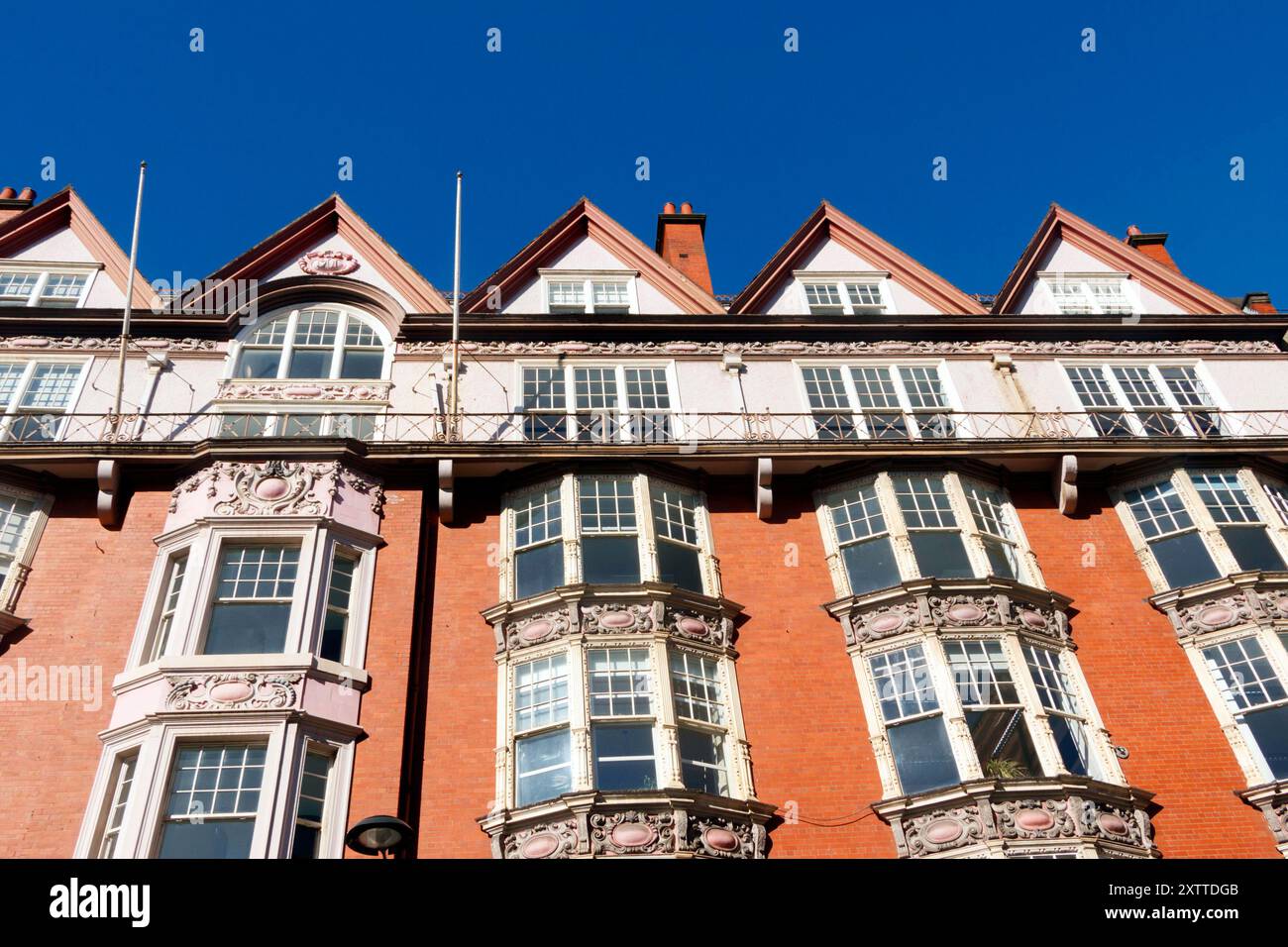 easy hotel, Architectural detail of a historic brick building with ...