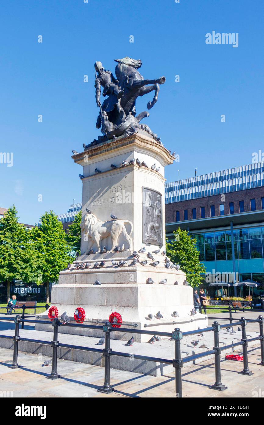 war and peace st george and the dragon statue monument on plinth by ...