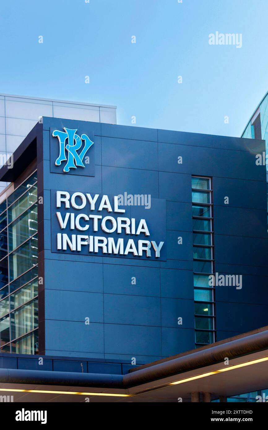 logo and sign for the RVI Royal victoria infirmary hospital in ...