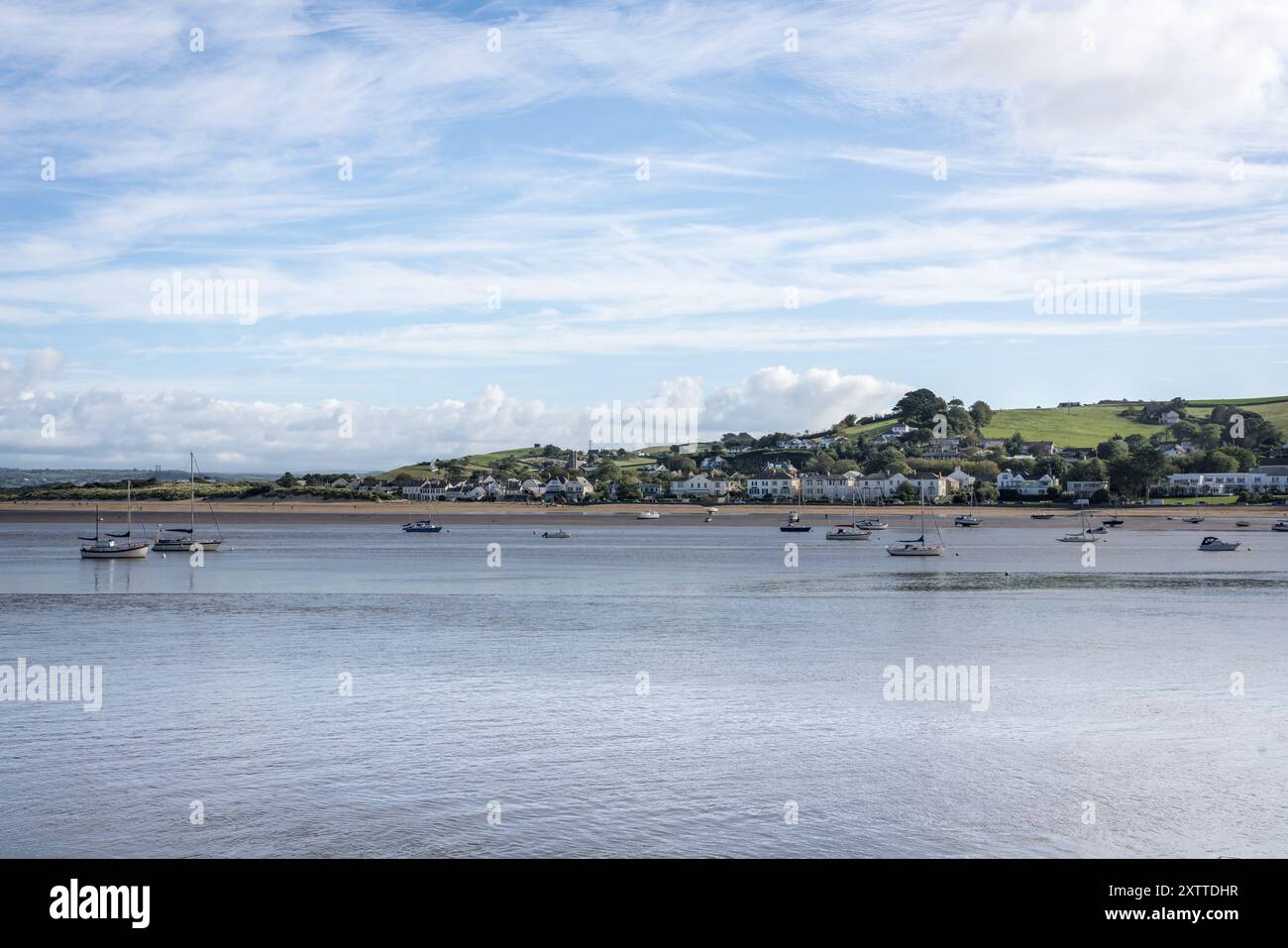 Small leisure boats in the beautiful bay in Appledore, Devon, UK Stock ...