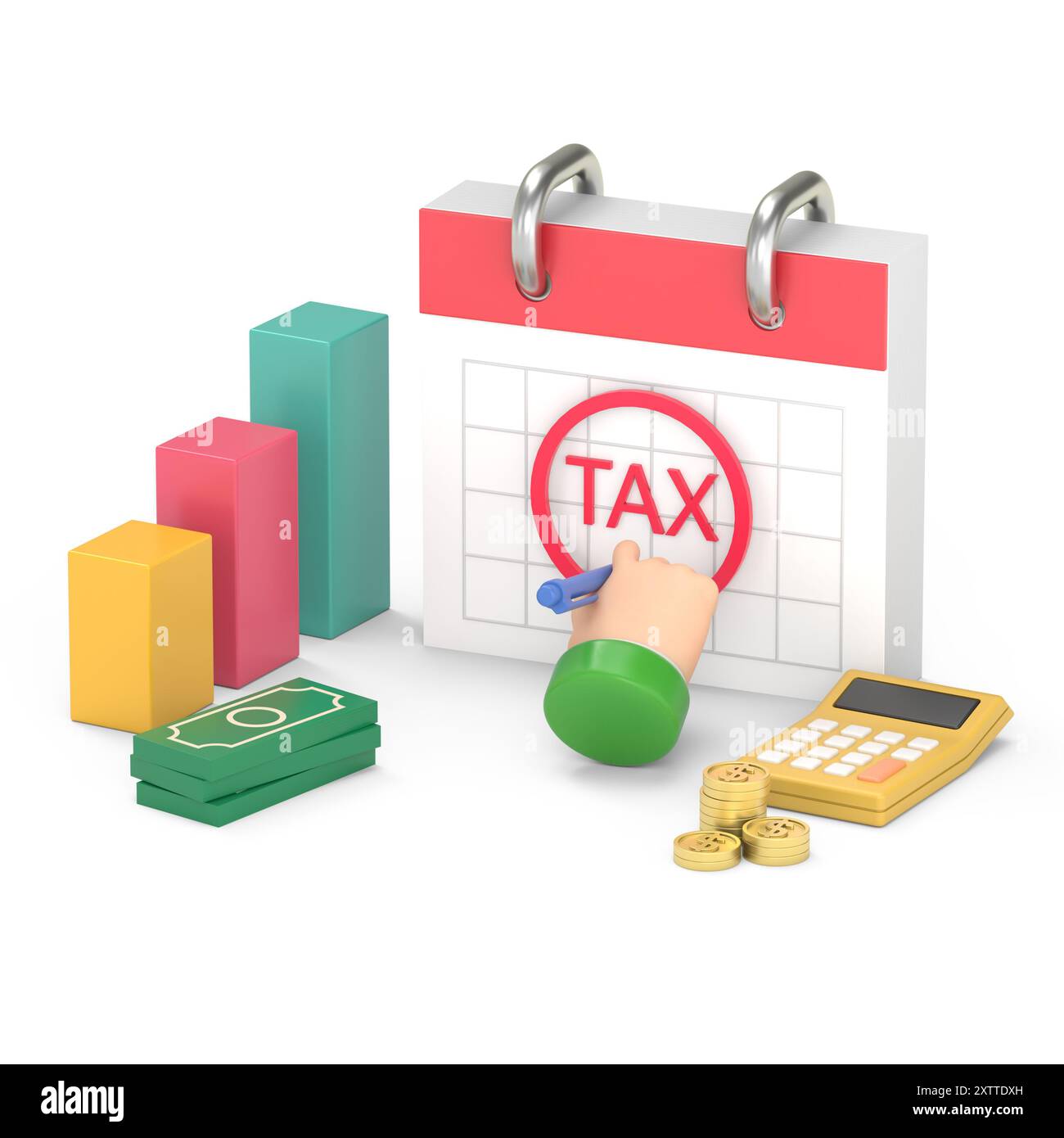 Cartoon Gesture Icon Mockup.Flat 3d Isometric Businessman Hand Marking ...