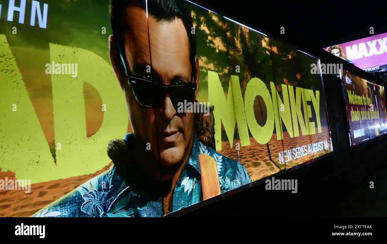 Los Angeles, California, USA 14th August 2024 Bad Monkey Billboard with ...