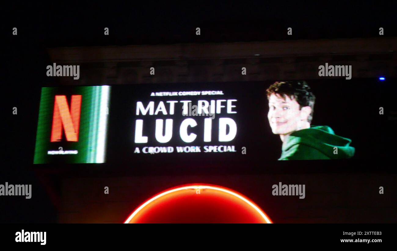 Los Angeles, California, USA 14th August 2024 Comedian Matt Rife Lucid A Crowd Work Special ...