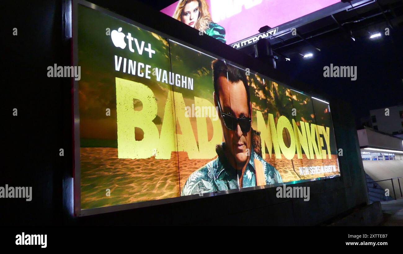 Los Angeles, California, USA 14th August 2024 Bad Monkey Billboard with ...
