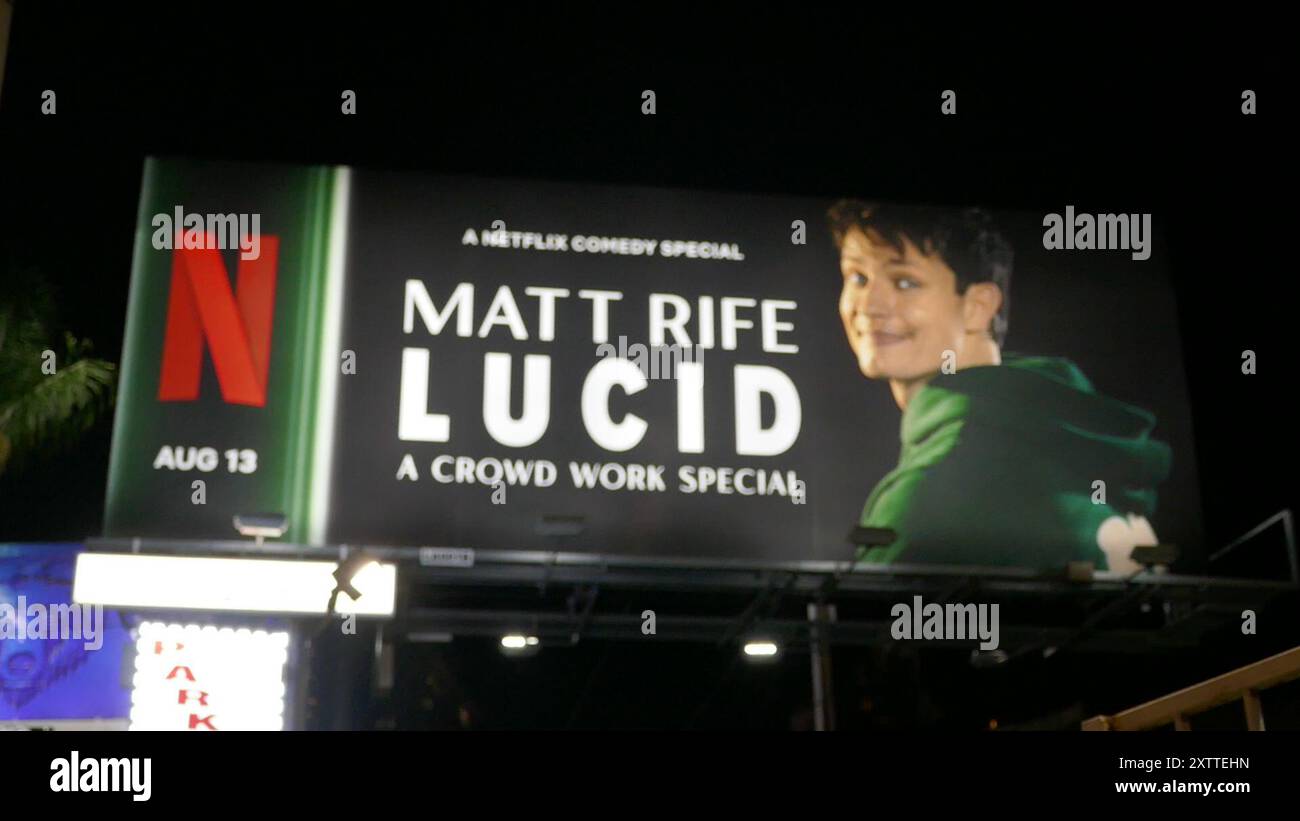 Los Angeles, California, USA 14th August 2024 Comedian Matt Rife Lucid A Crowd Work Special ...