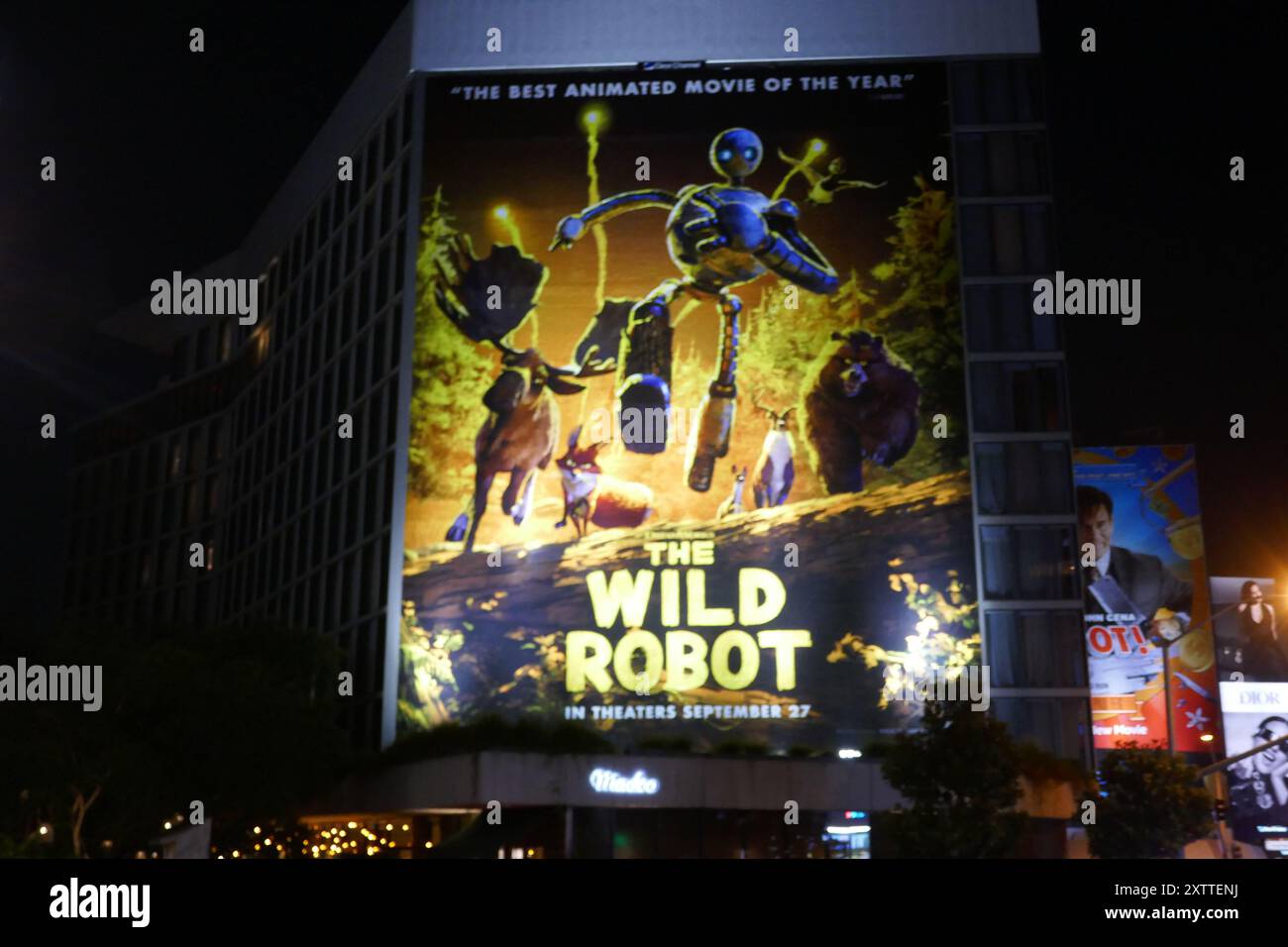 Los Angeles, California, USA 14th August 2024 The Wild Robot Billboard ...