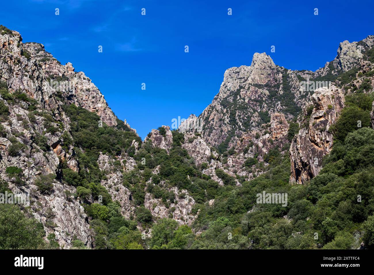 View of the Caroux Massif and the Gorges of Heric. Haut-Languedoc ...