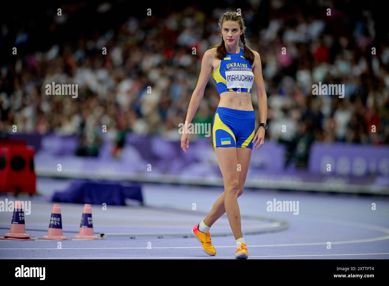 PARIS, FRANCE - 4 AUGUST, 2024: MAHUCHIKH Yaroslava, Women's High Jump ...