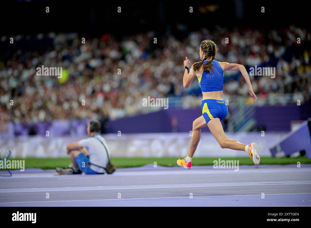 PARIS, FRANCE - 4 AUGUST, 2024: MAHUCHIKH Yaroslava, Women's High Jump ...