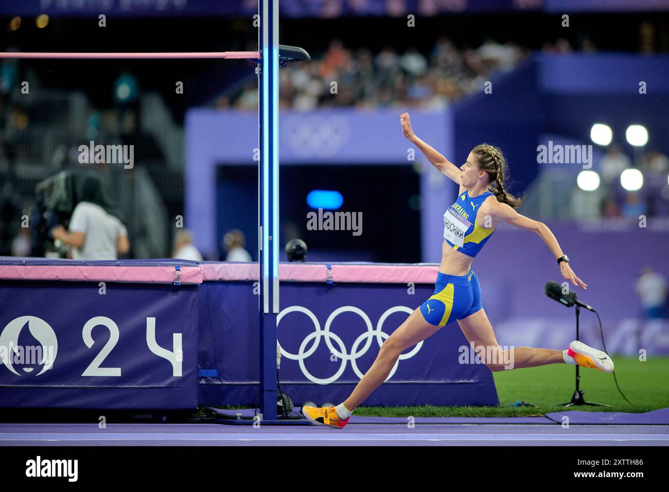 PARIS, FRANCE - 4 AUGUST, 2024: MAHUCHIKH Yaroslava, Women's High Jump ...