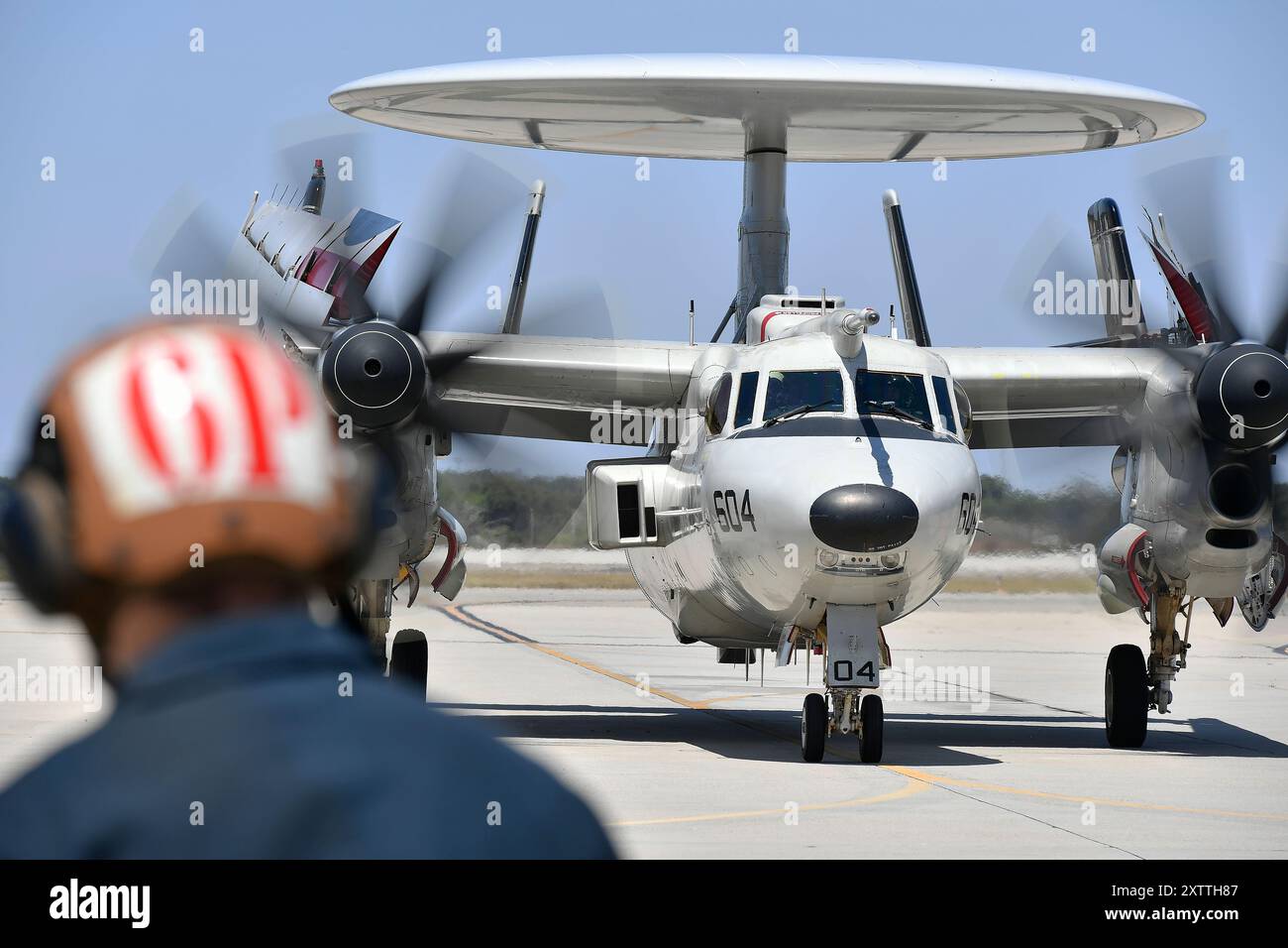 POINT MUGU, Calif. (Aug 14, 2024) E-2D Advanced Hawkeye air crew of the ...