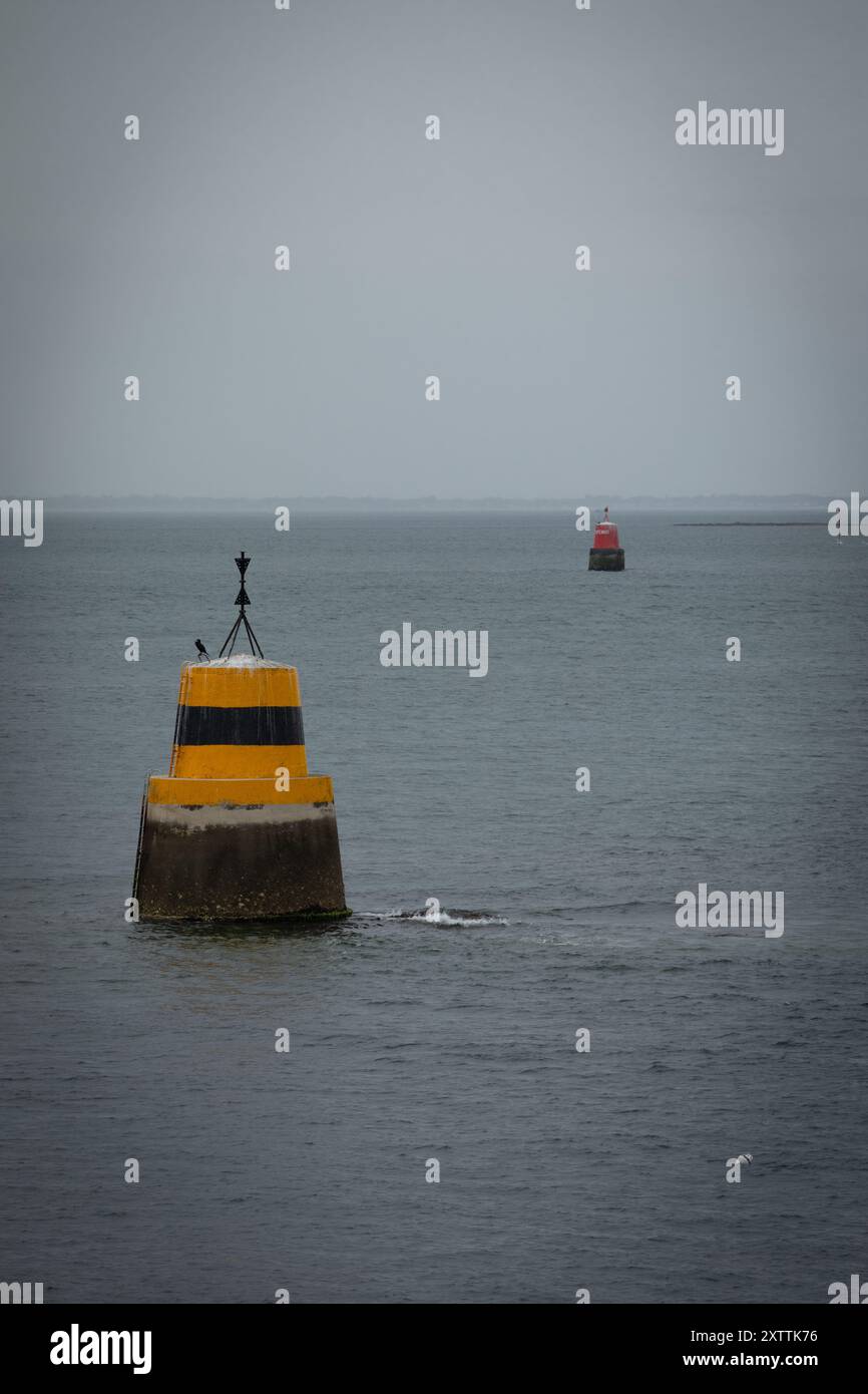 Signalling structures for maritime navigation Stock Photo - Alamy