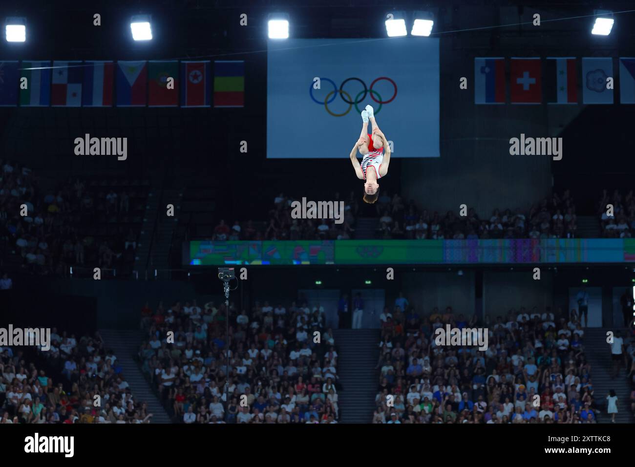 Paris, France. 2nd Aug, 2024. Ryusei Nishioka (JPN) Trampoline : Men's ...