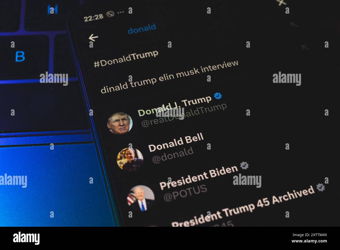 Donald Trump on X social media platform Stock Photo - Alamy