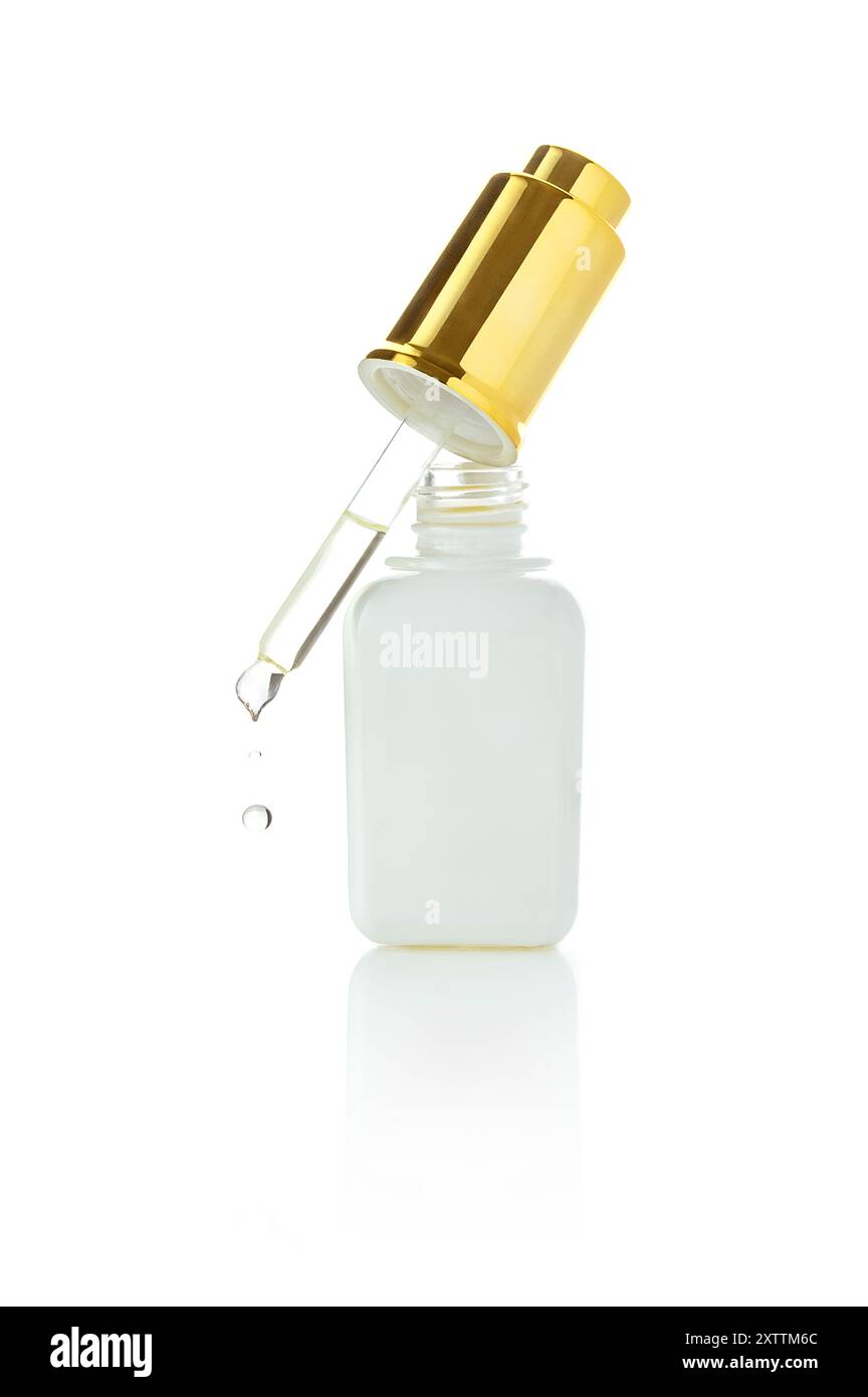 Pipette transparent cosmetic liquid Cut Out Stock Images & Pictures - Alamy