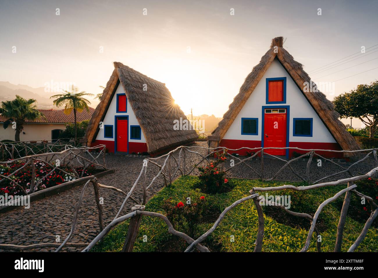 Traditional house in Santana Madeira island Stock Photo - Alamy