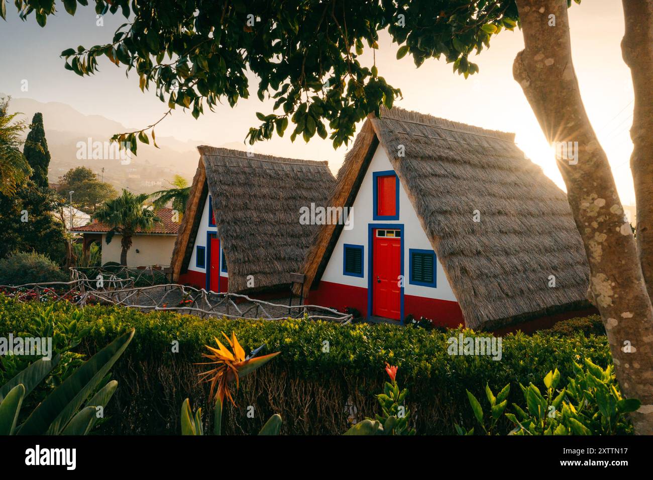 Traditional house in Santana Madeira island Stock Photo - Alamy