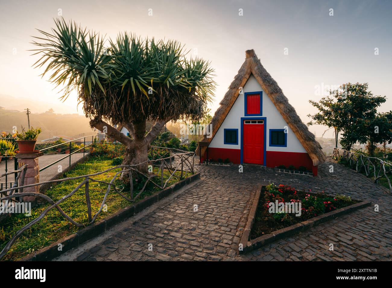 Traditional house in Santana Madeira island Stock Photo - Alamy