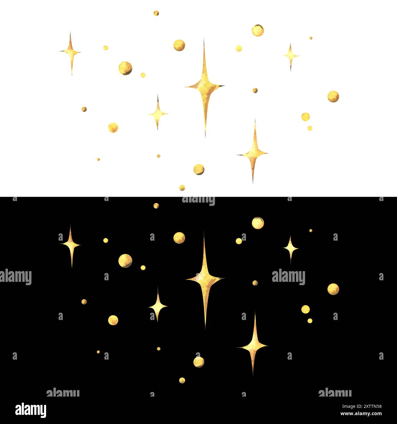 Sparkling cluster gold star hi-res stock photography and images - Alamy