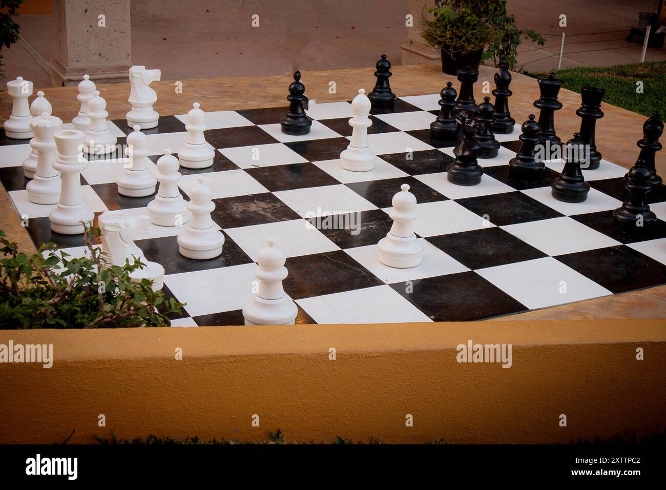 Extra large chess board blank and white Stock Photo - Alamy