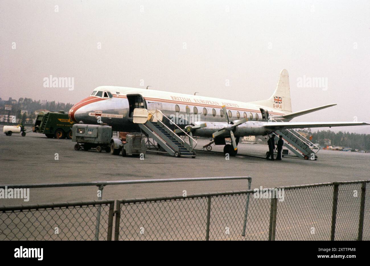British European Airways BEA G-APJU Vickers Viscount turboprop airliner ...