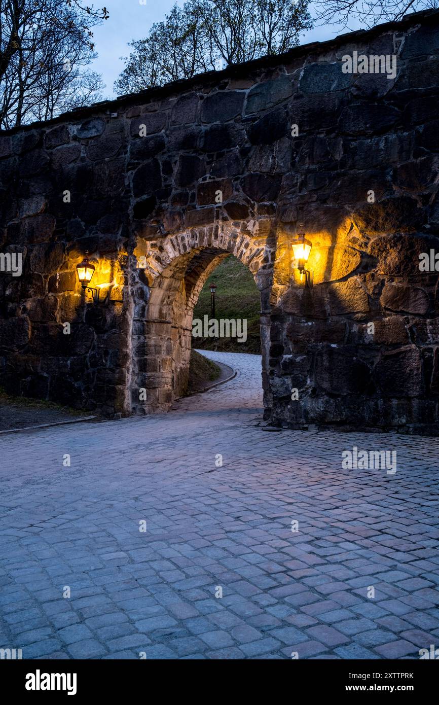 Medieval archway of Oslo Norway Stock Photo - Alamy