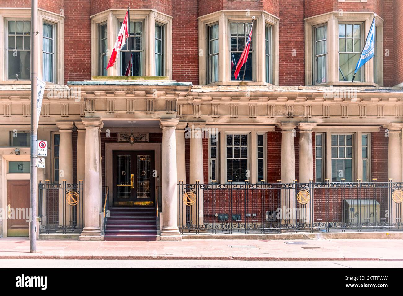 Toronto, Canada - August 14, 2024: Colonial architecture in the ...