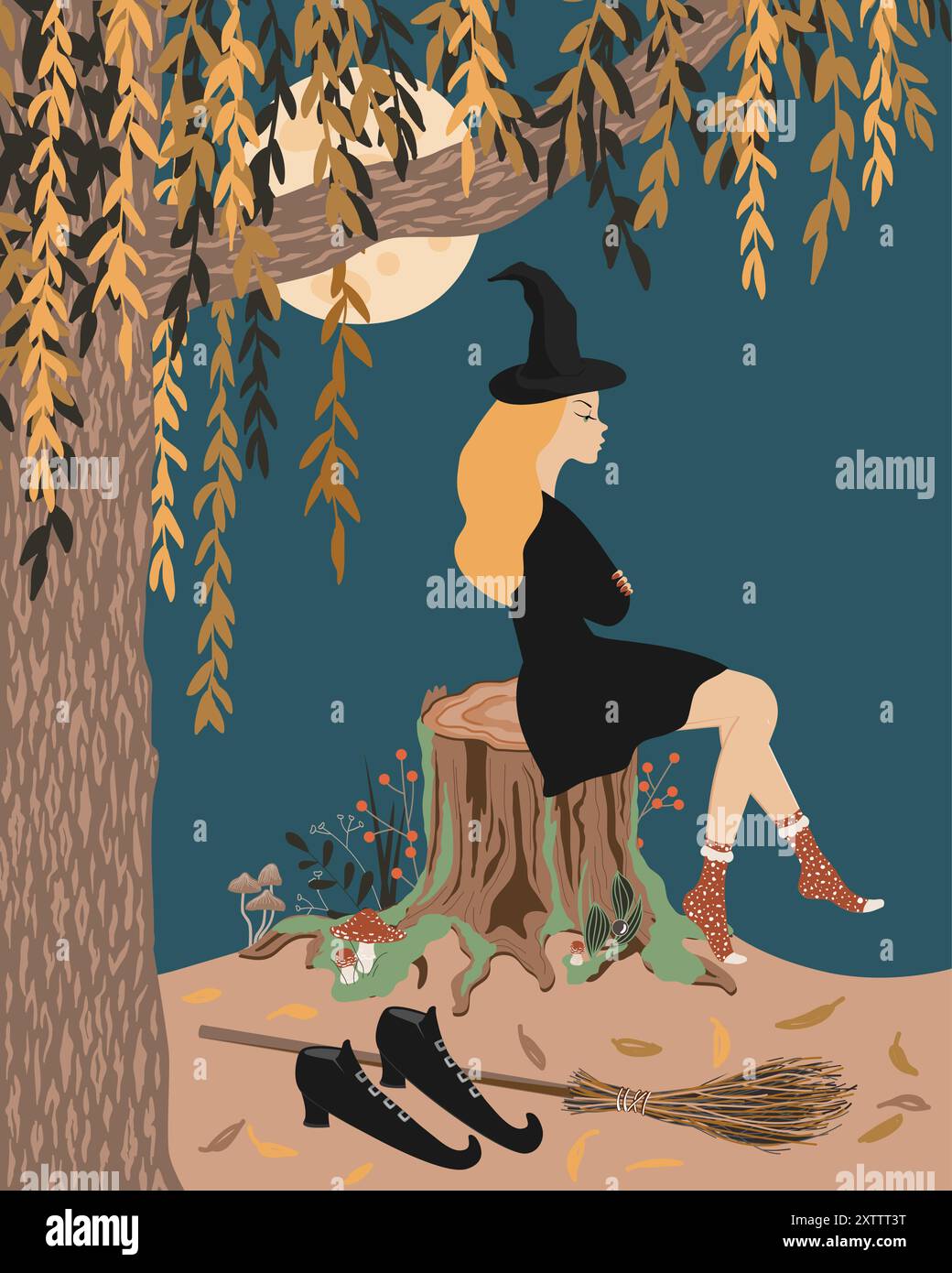 Forest fantasy art night artwork hi-res stock photography and images ...