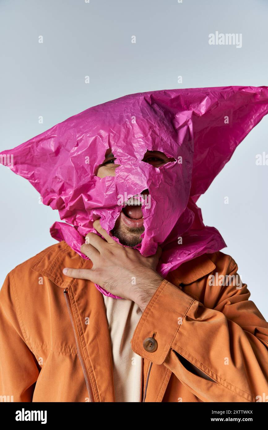Man plastic bag over head hi-res stock photography and images - Alamy
